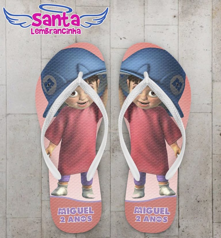 Chinelo Infantil Monstros SA - Boo, Personalizado - COD 1999