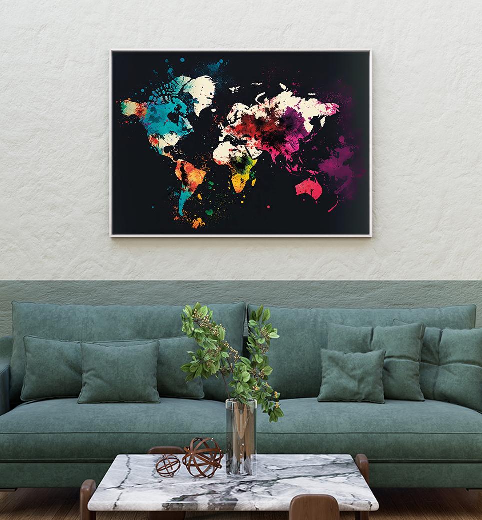 Quadros Mapas - Santa Lembrancinha
